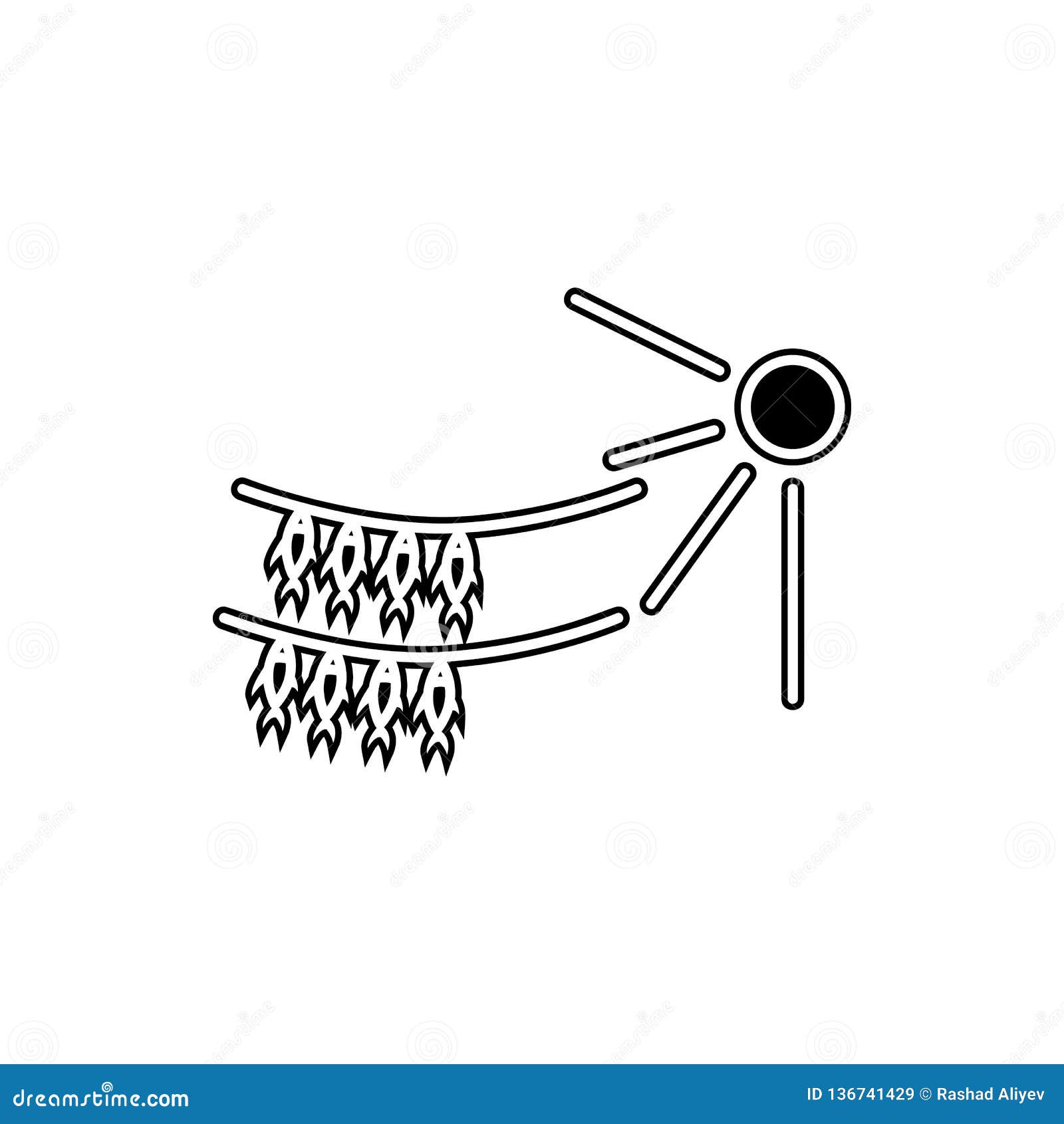 Fish Drying Icon. Element of Fish Production for Mobile Concept and Web ...