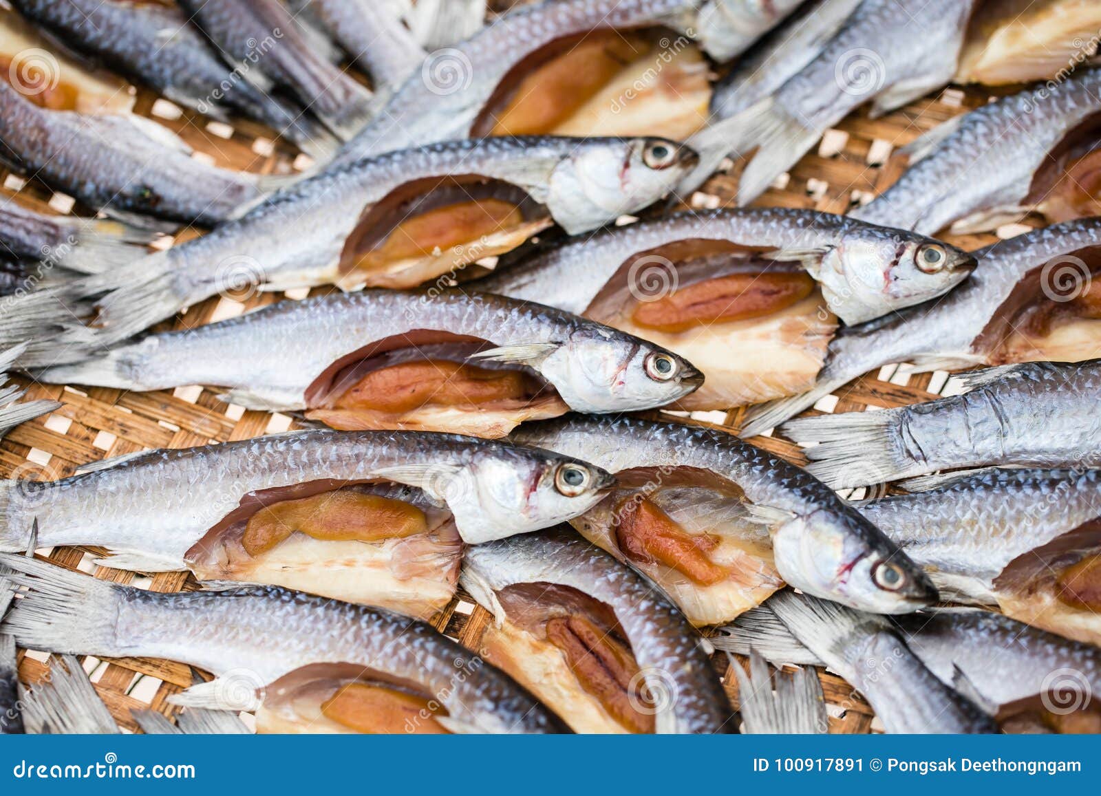 Fish drying on racks stock image. Image of seafood, sabah - 100917891