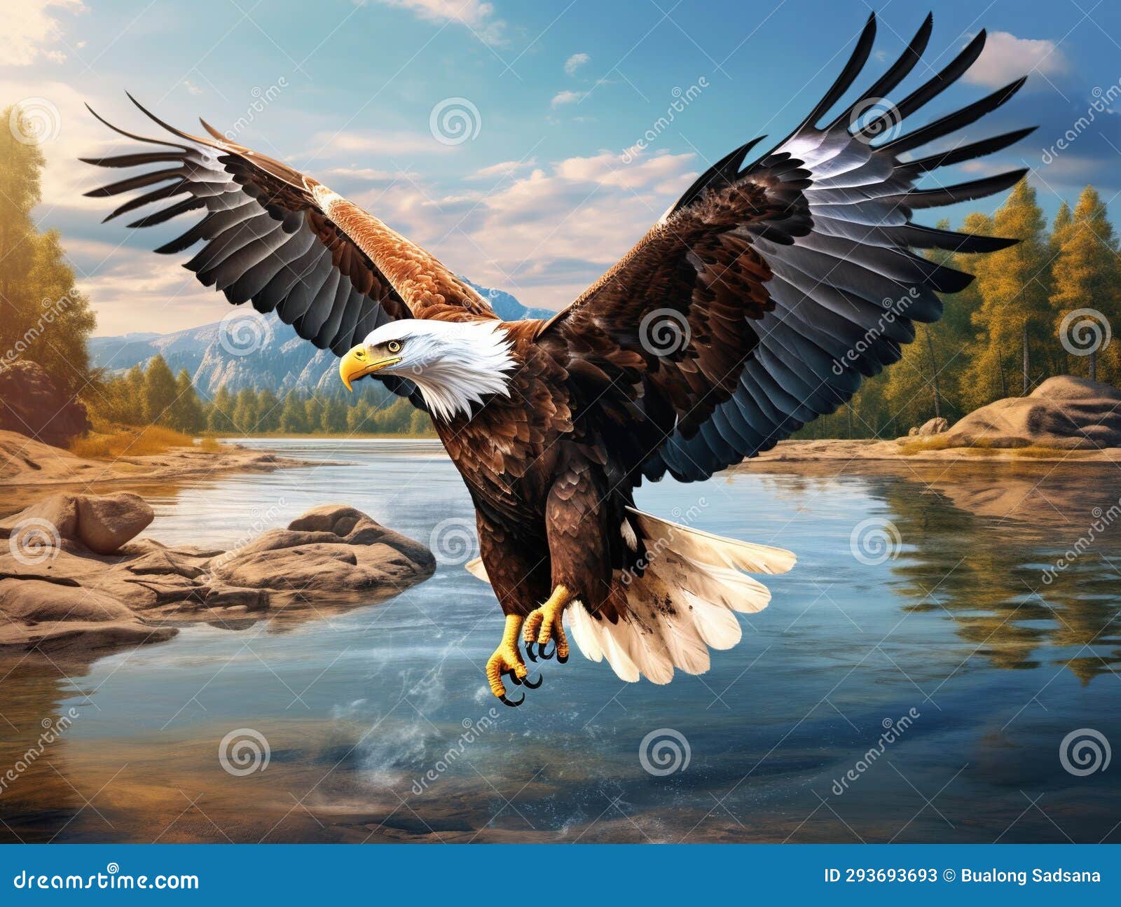 Fish Eagle stock illustration. Illustration of wings - 293693693