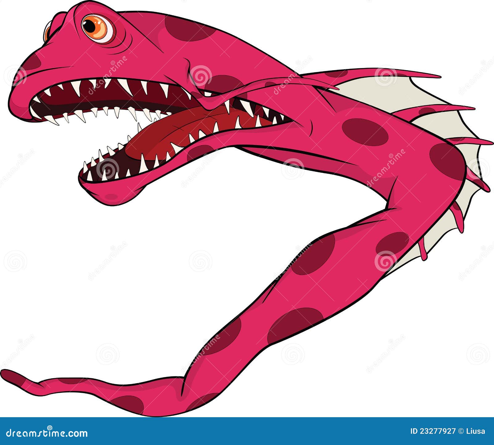 Fish the Eel. Coral Small Fish. Cartoon Stock Vector - Illustration of ...