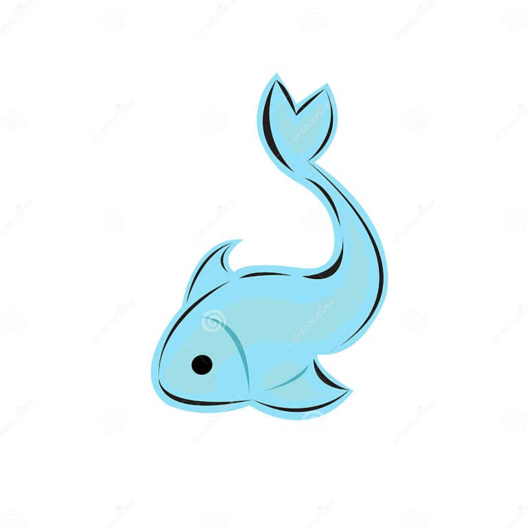 Fish emblem stock vector. Illustration of simple, gourmet - 27595123