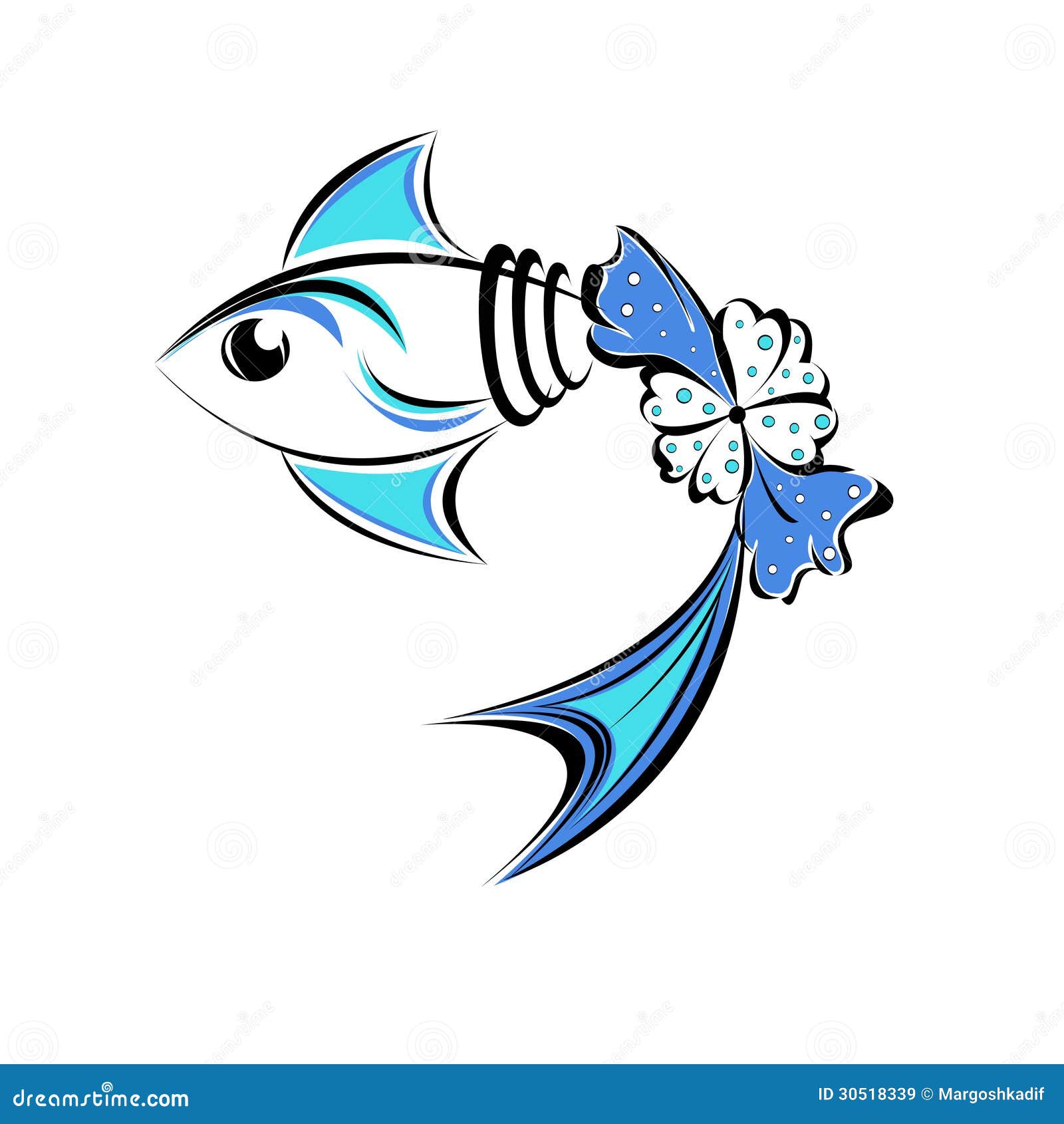 Fish emblem stock vector. Illustration of seafood, marine - 30518339
