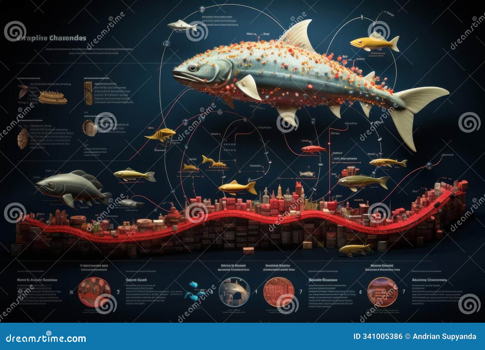 Fish Evolution, a Visual Journey through Time Stock Illustration ...