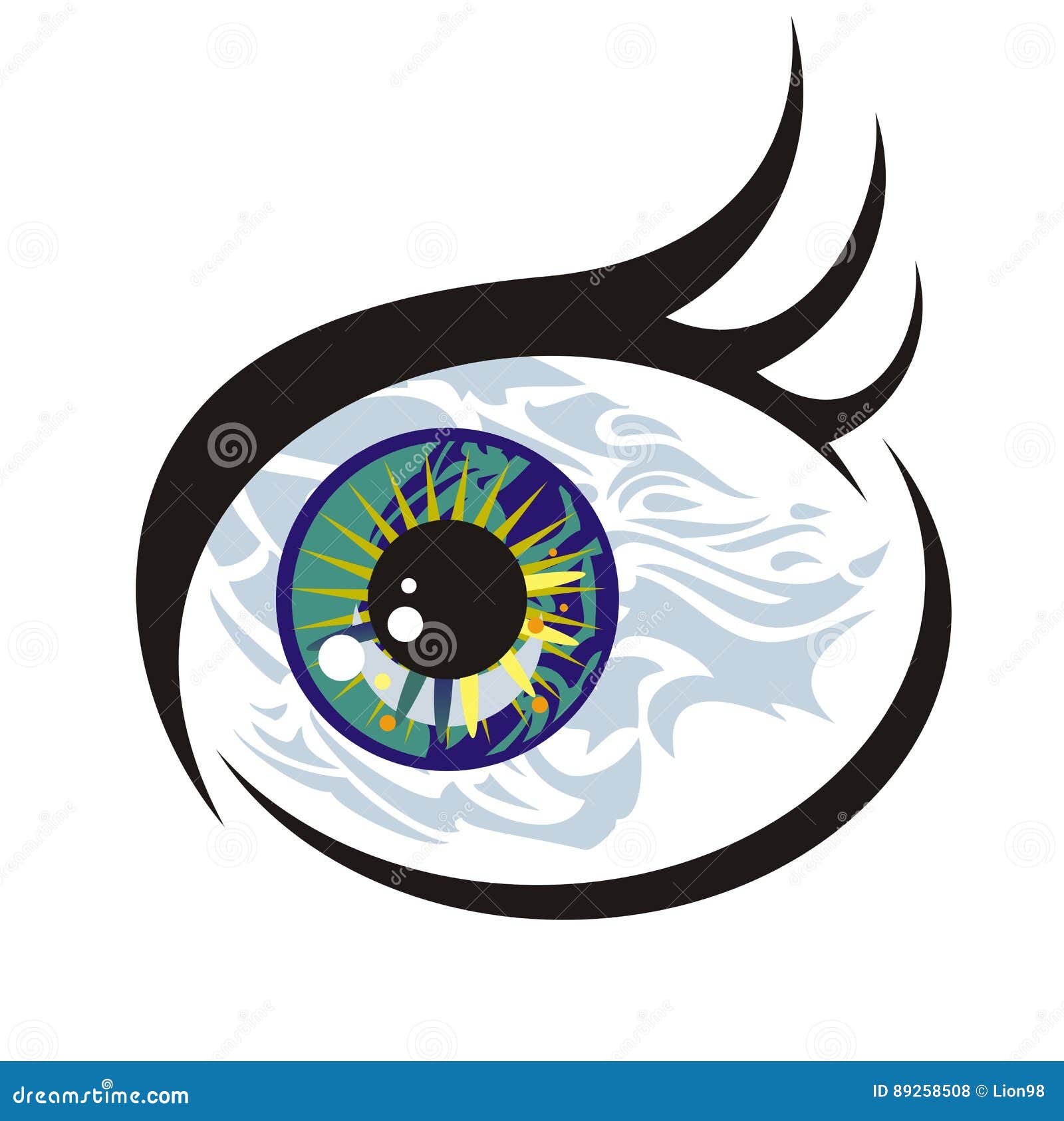 Fish eye concept stock vector. Illustration of abstract - 89258508