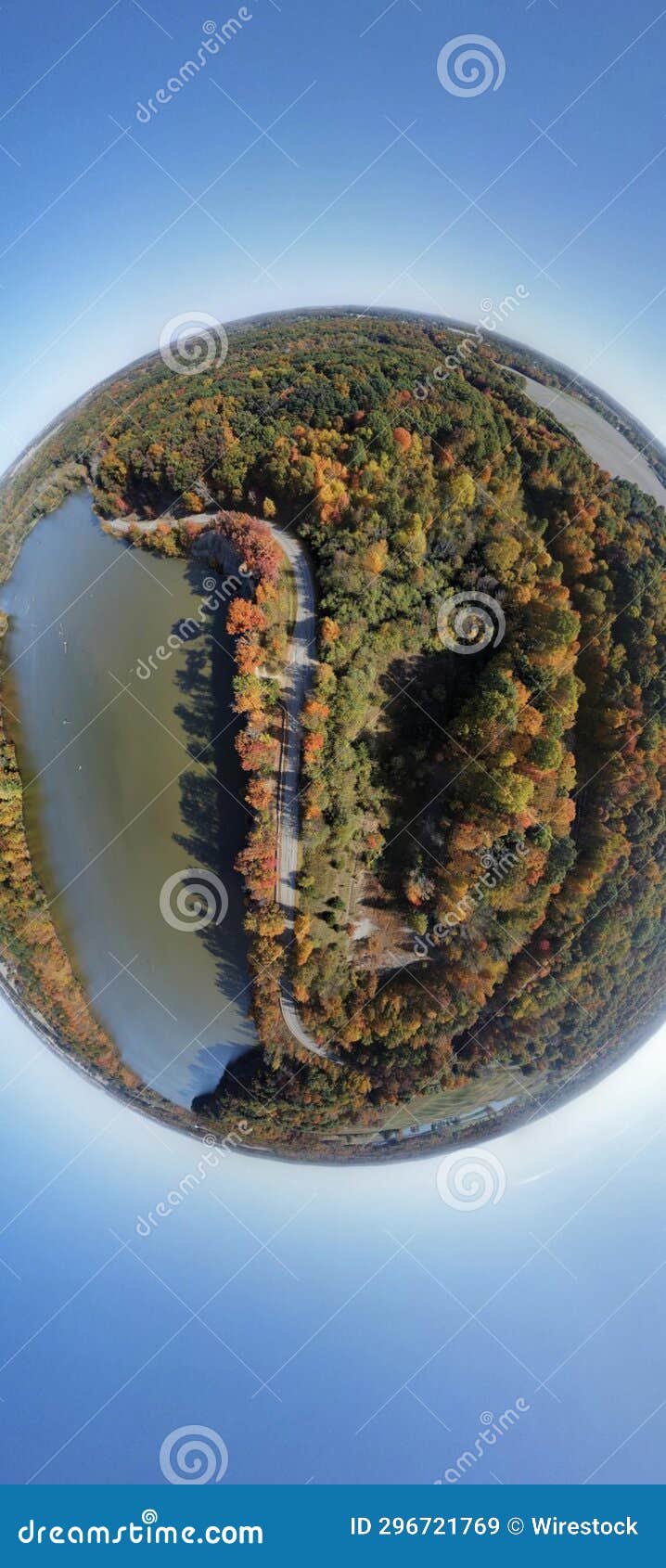 Fish Eye Effect of a Lush Green Planet Stock Image - Image of nature ...