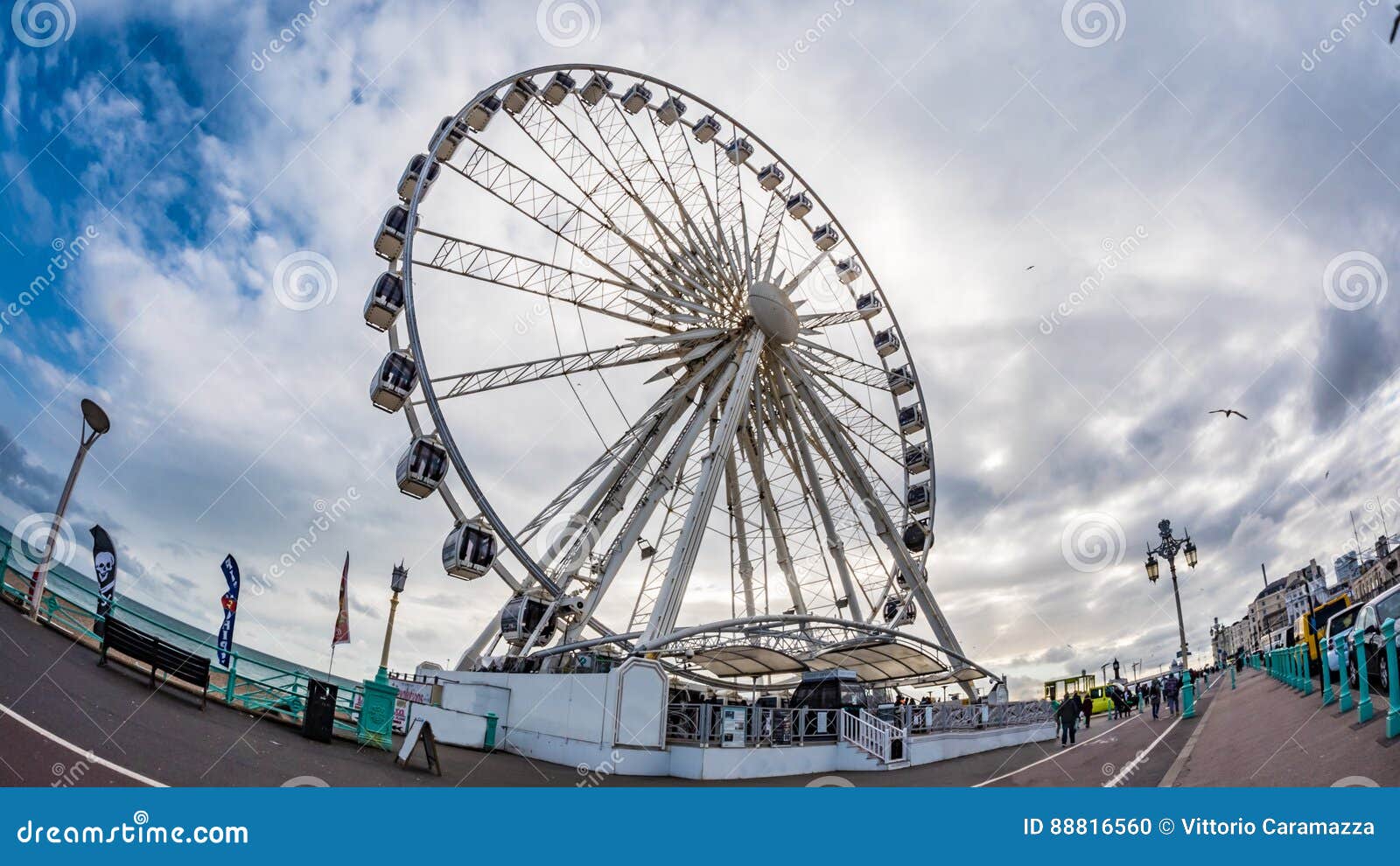 Fish Eye View of the Iconic Brighton Wheel Editorial Image - Image of landmark, brighton: 88816560