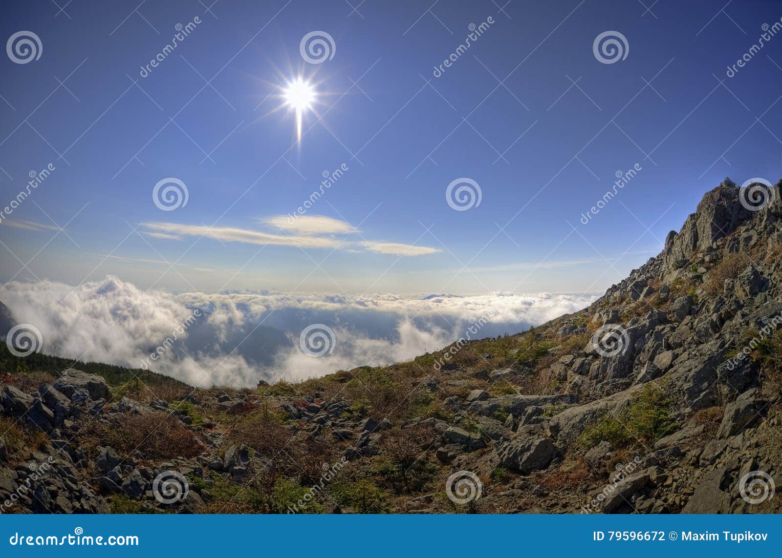 Fish-eye View of of the Russian Primorye Mountains Landscape Stock ...