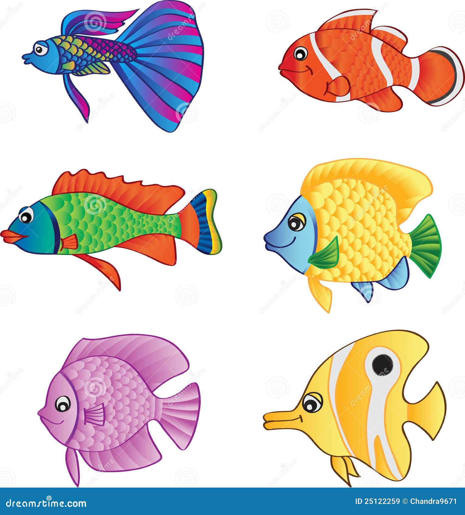 Fish family stock vector. Illustration of animal, nature - 25122259