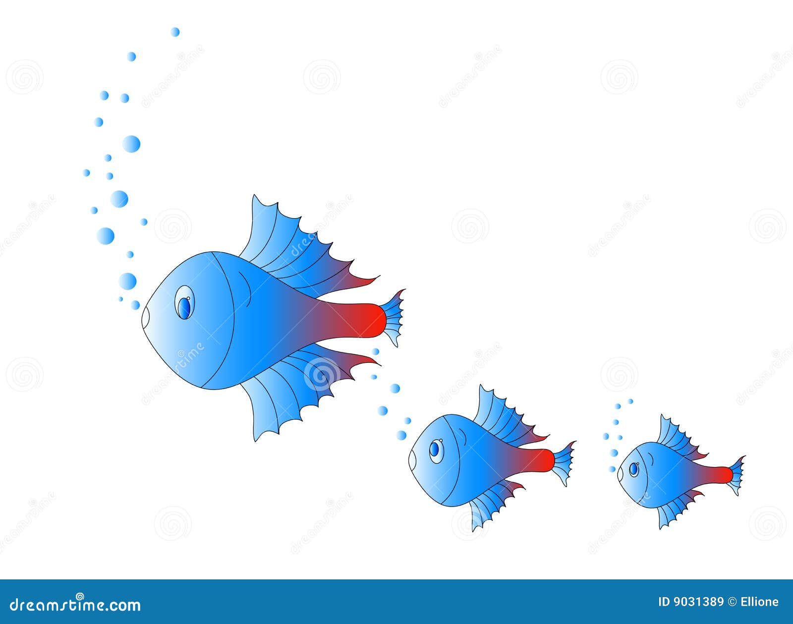 Fish family stock vector. Illustration of comics, design - 9031389