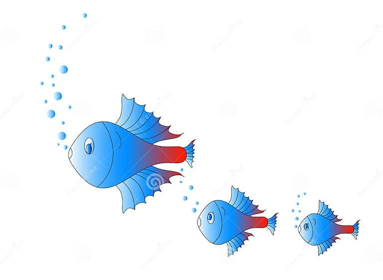 Fish family stock vector. Illustration of comics, design - 9031389