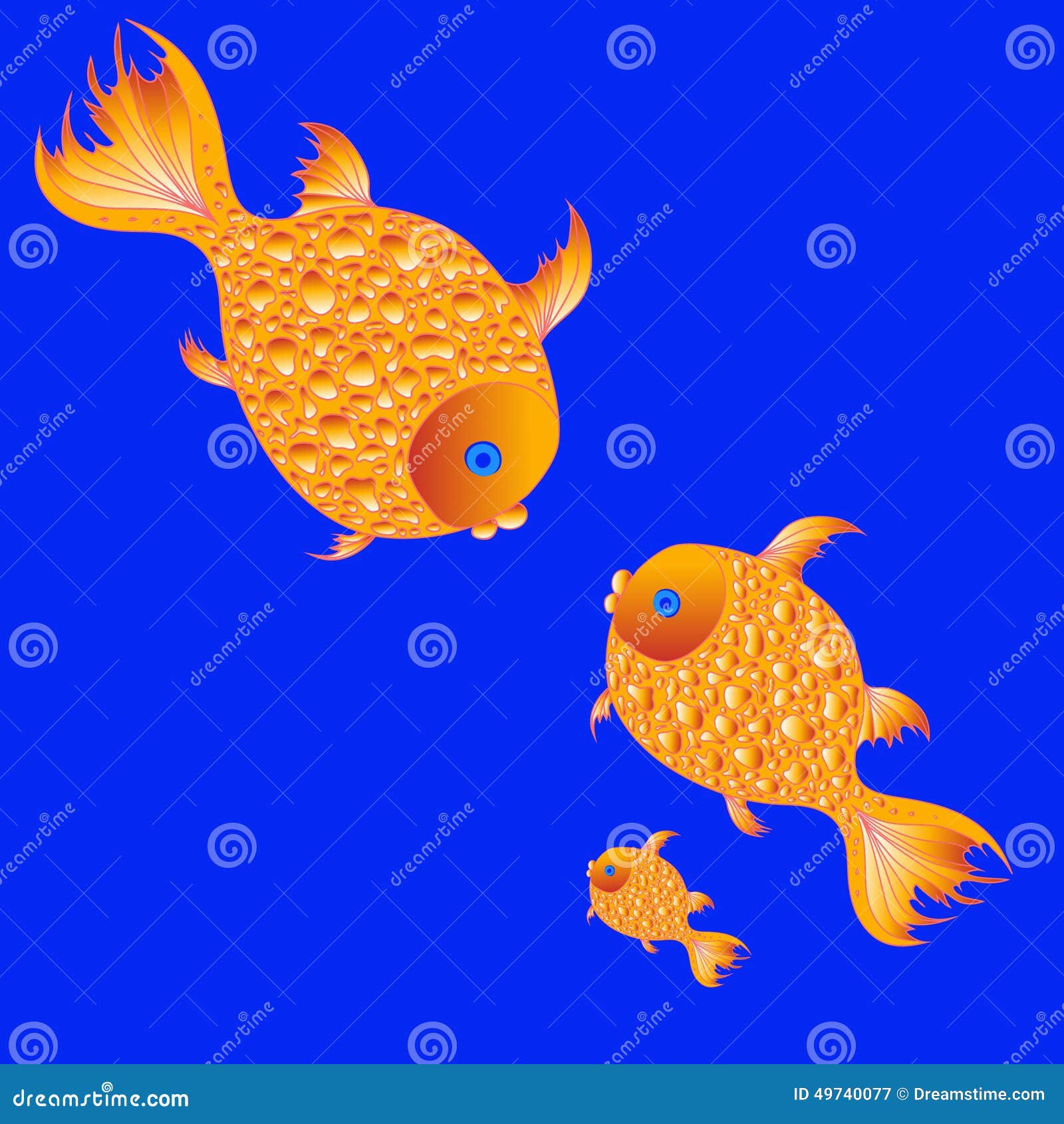 Fish family stock vector. Illustration of decorative - 49740077