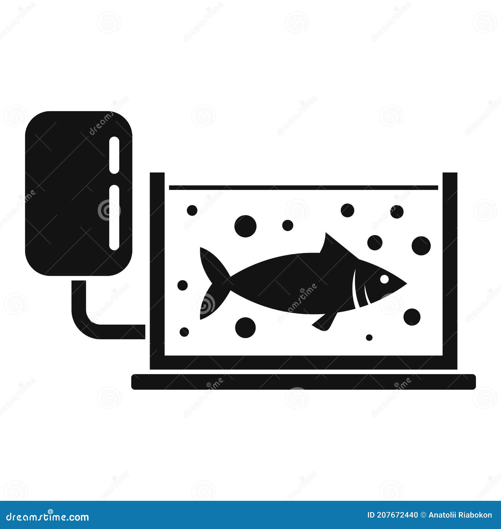 Fish Farm Icon, Simple Style Stock Illustration - Illustration of ...