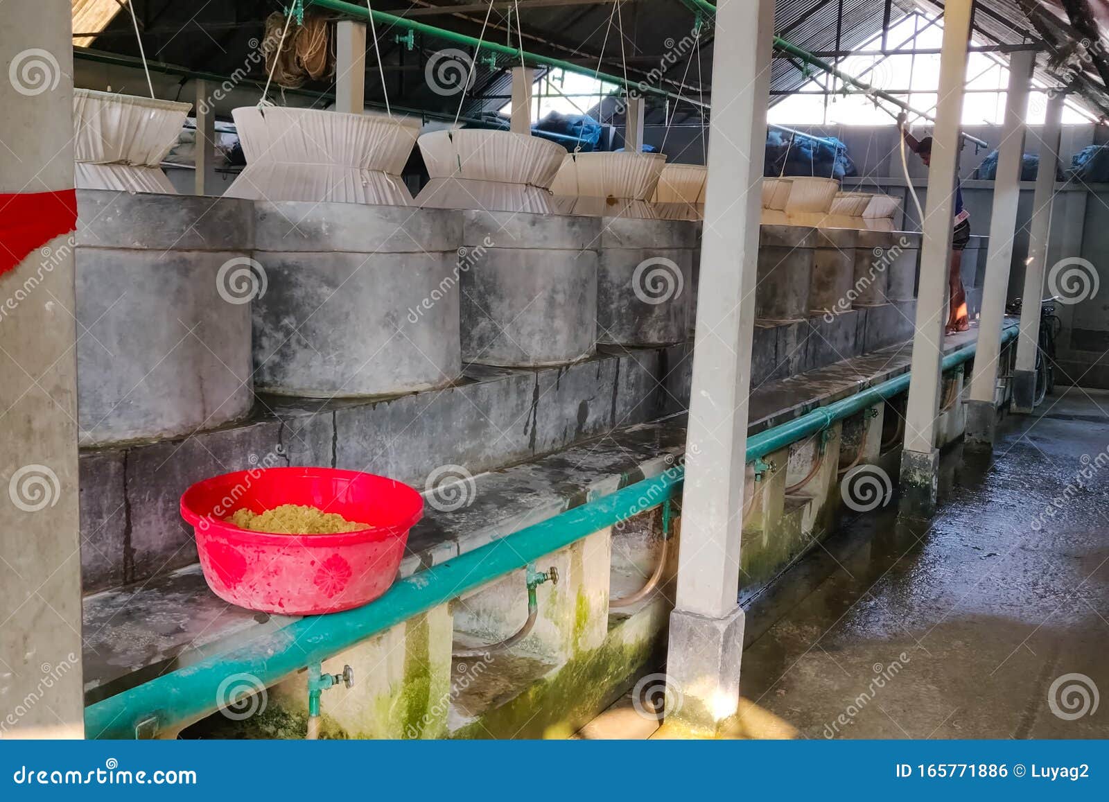 Fish Farm Inside. Containers With Water And Fish Royalty-Free Stock ...