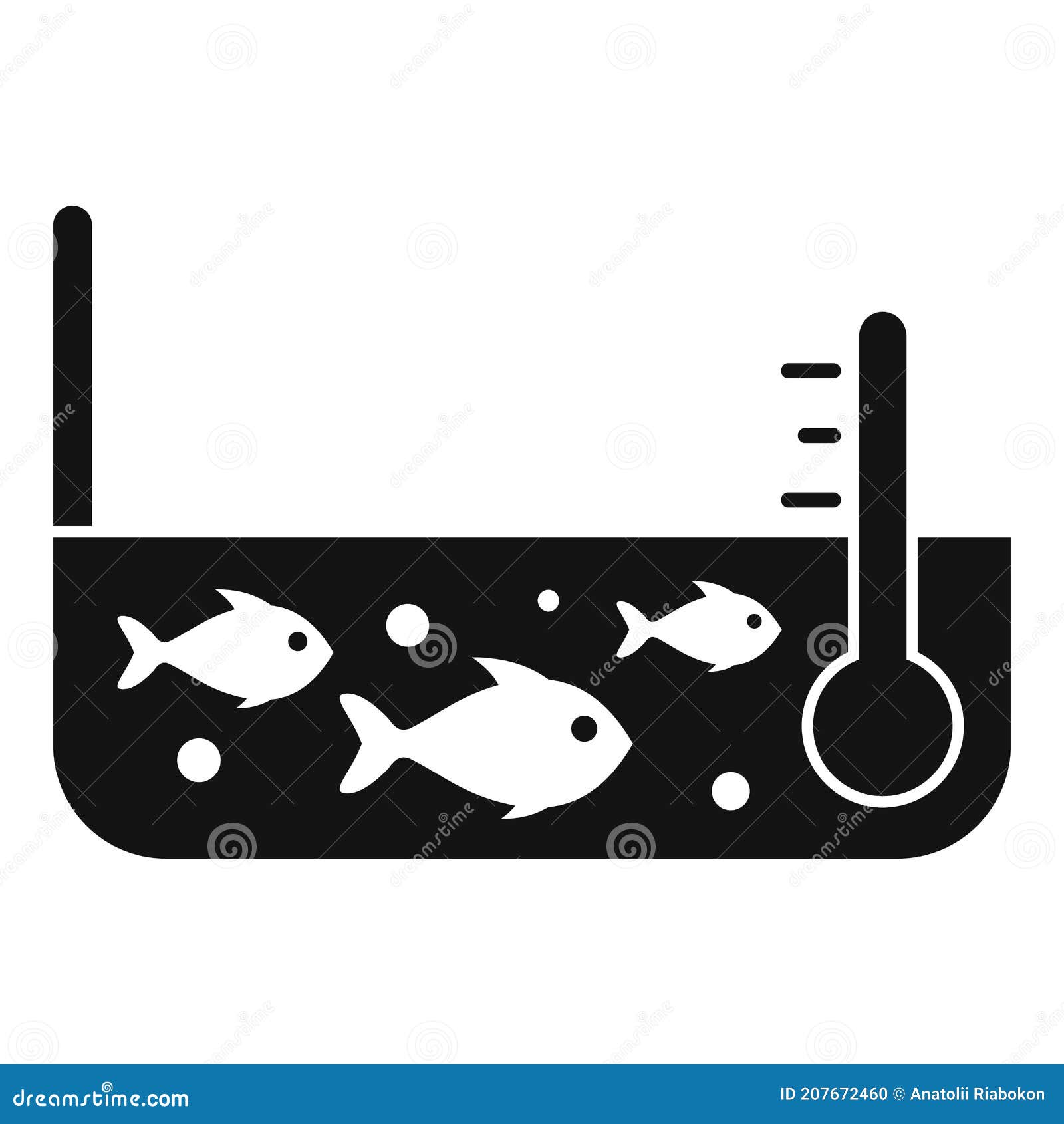 Fish Farm Pool Icon, Simple Style Stock Illustration - Illustration of ...