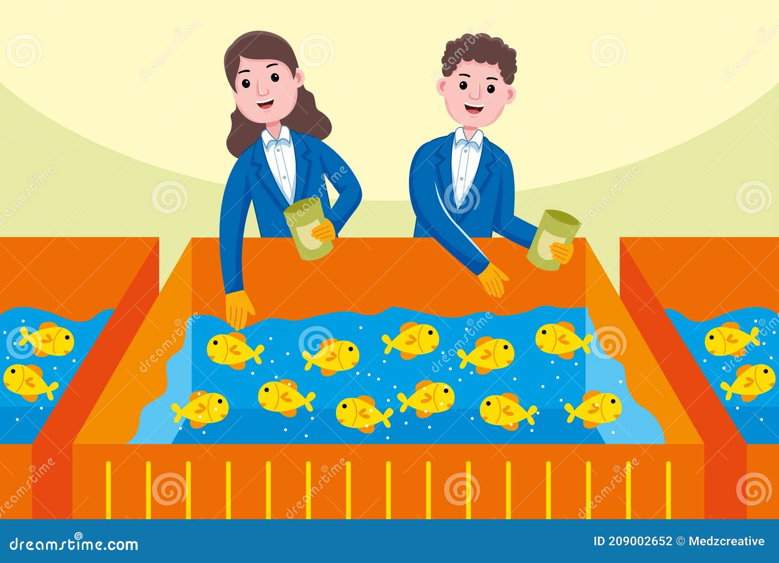 Fish Farmer Profession stock vector. Illustration of product - 209002652