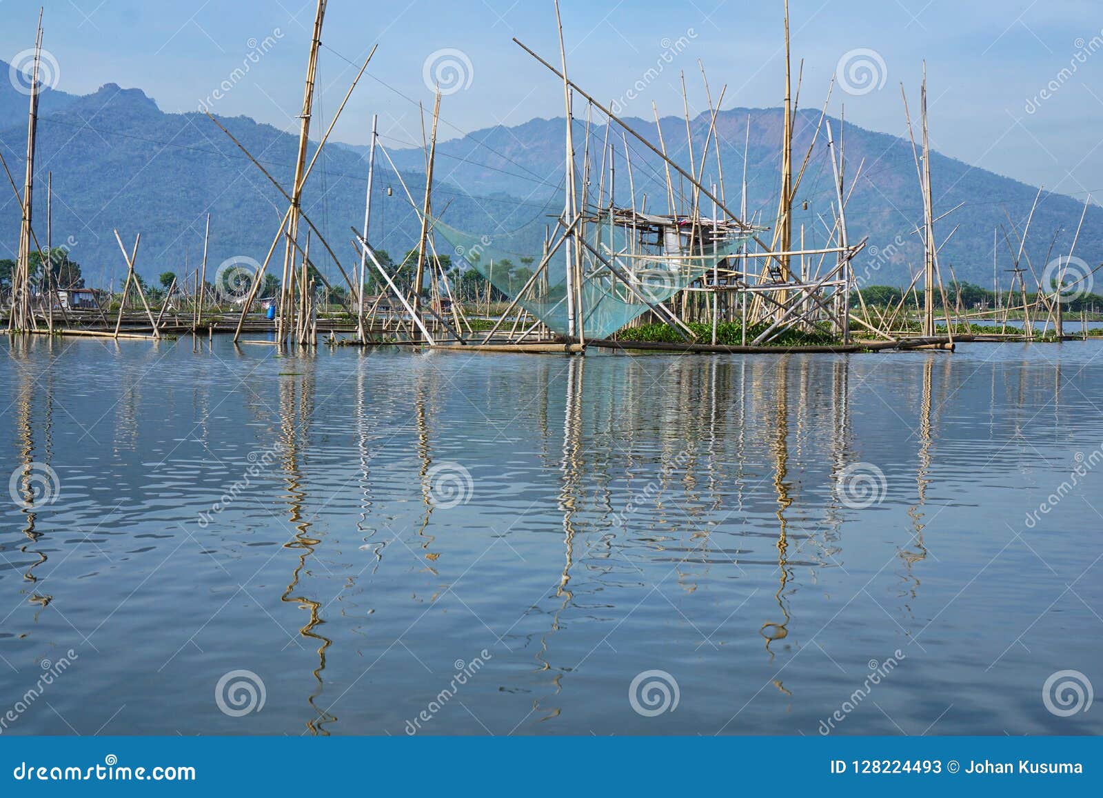 Fish Farming, Rawa Pening Lake, Indonesia Stock Image - Image of ...