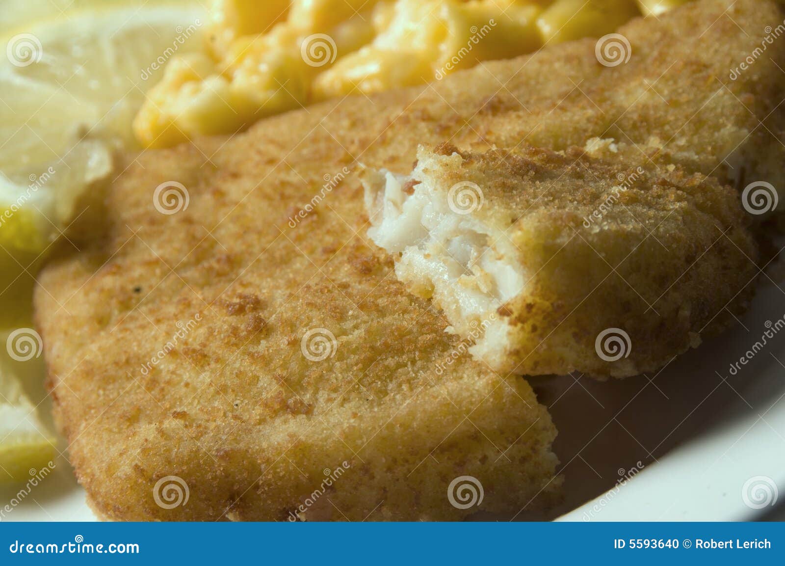 Fish Filet Macaroni and Cheese Stock Photo - Image of cheese, food: 5593640