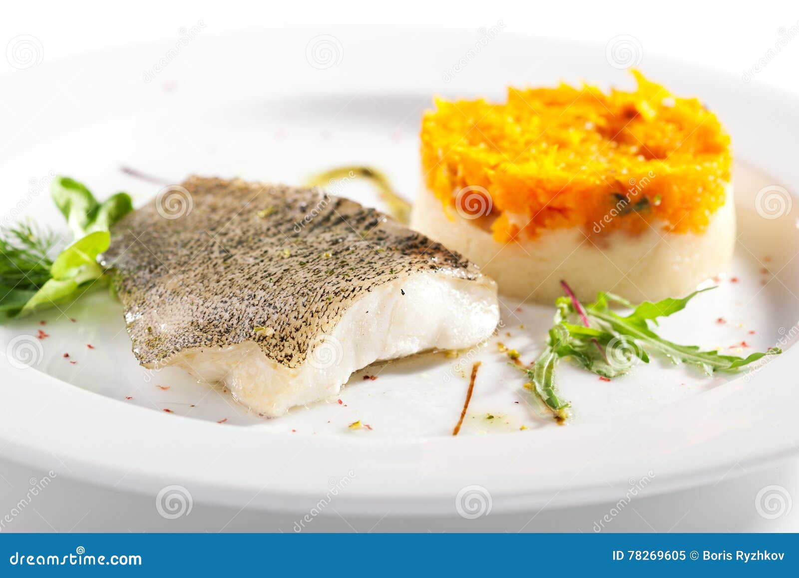 Fish Fillet with Garnish stock image. Image of fish, fresh - 78269605