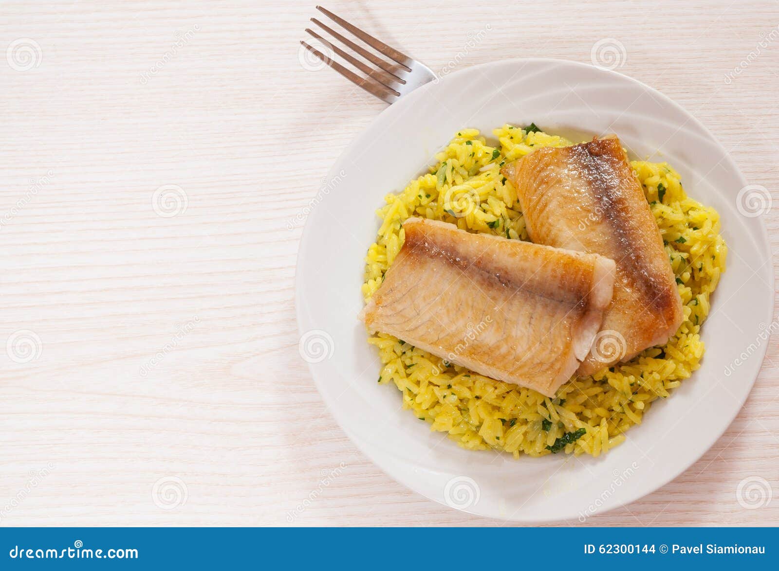 Fish fillet with rice stock photo. Image of delicious - 62300144