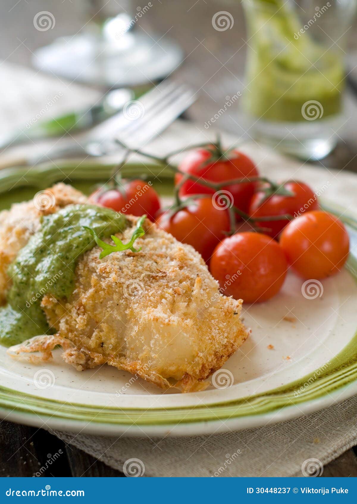 Fish fillet with tomato stock image. Image of gourmet - 30448237