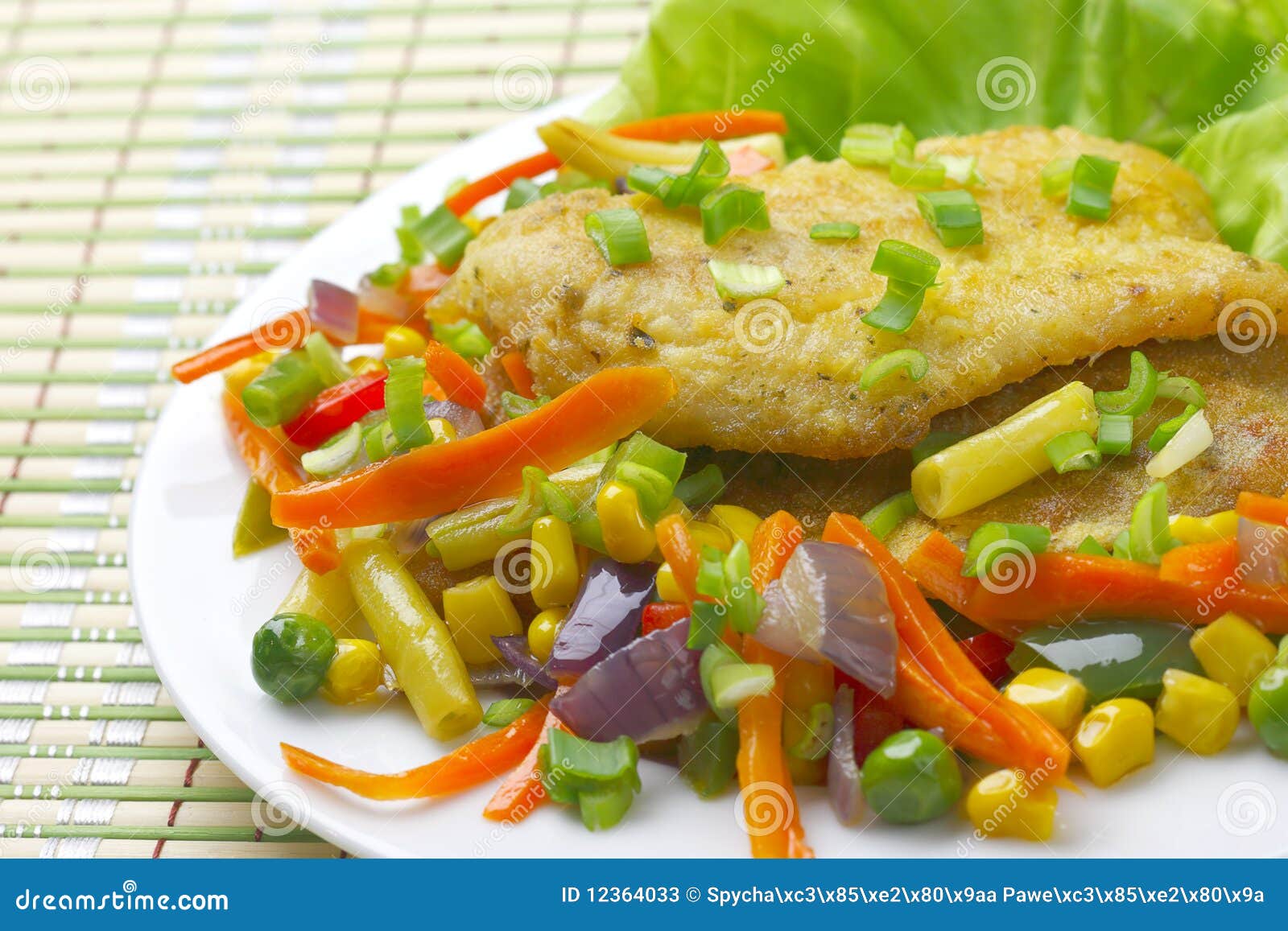 Fish Fillet with Vegetables. Stock Image - Image of dine, fresh: 12364033