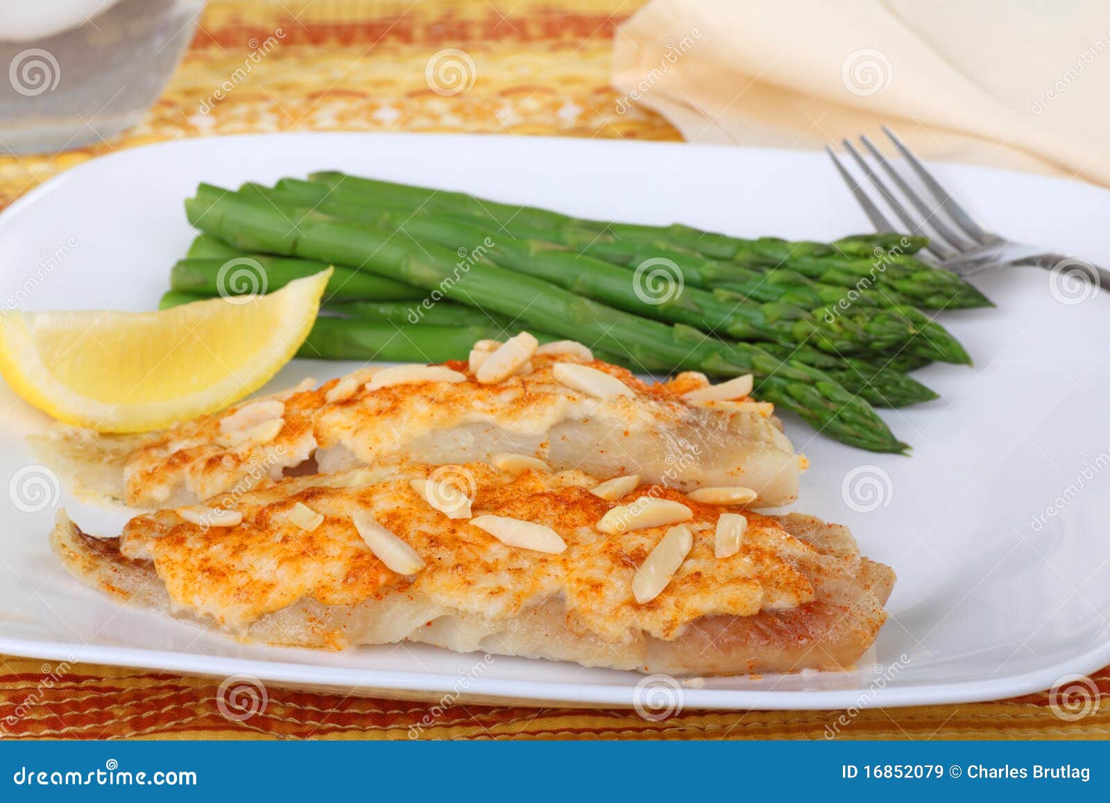 Fish Fillets and Asparagus stock image. Image of food - 16852079