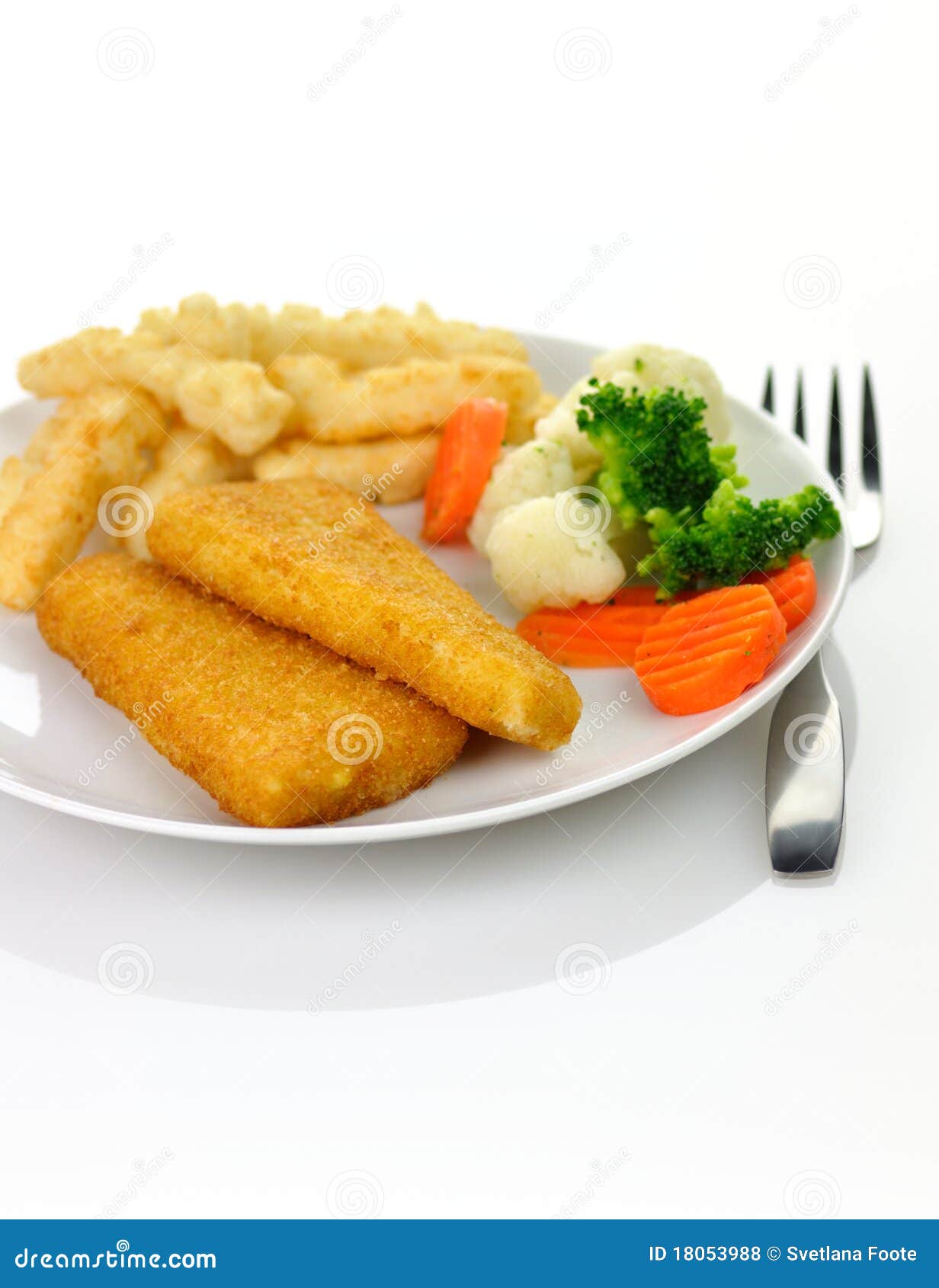 Fish fillets dinner stock photo. Image of plate, fish - 18053988