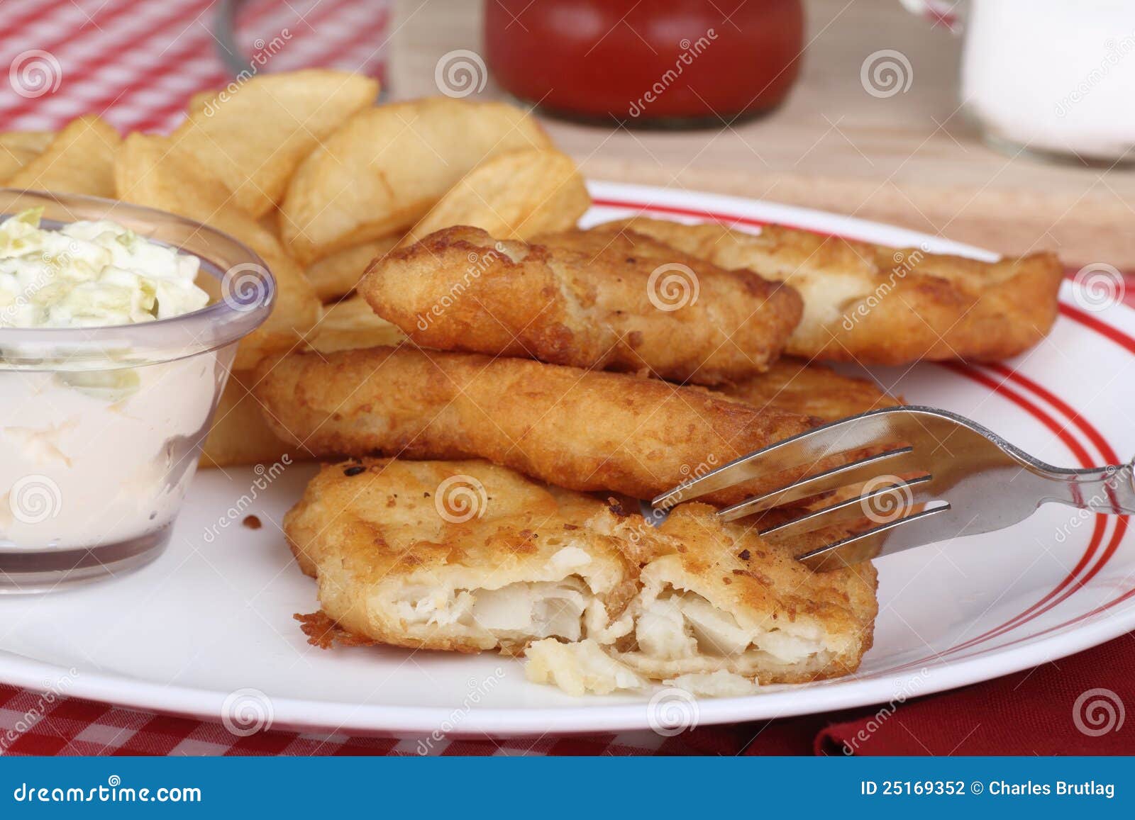 Fish Fillets and Fries stock photo. Image of battered - 25169352