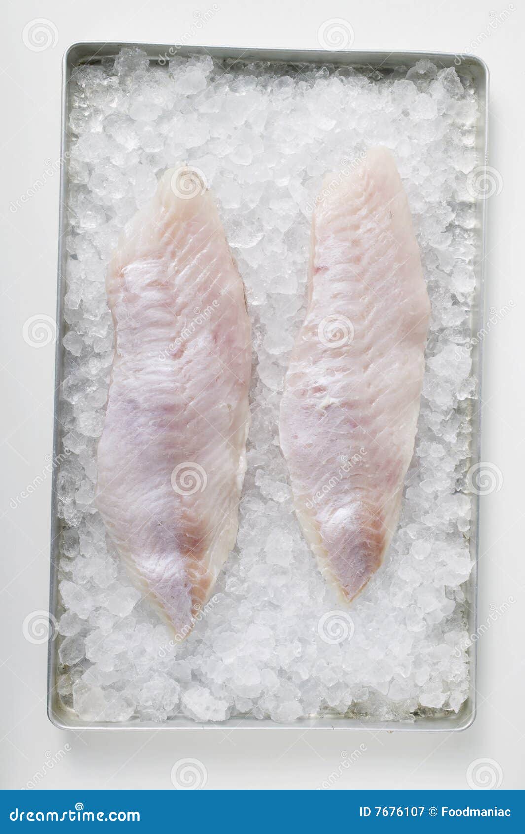 Fish fillets on ice stock image. Image of fresh, ingredient - 7676107
