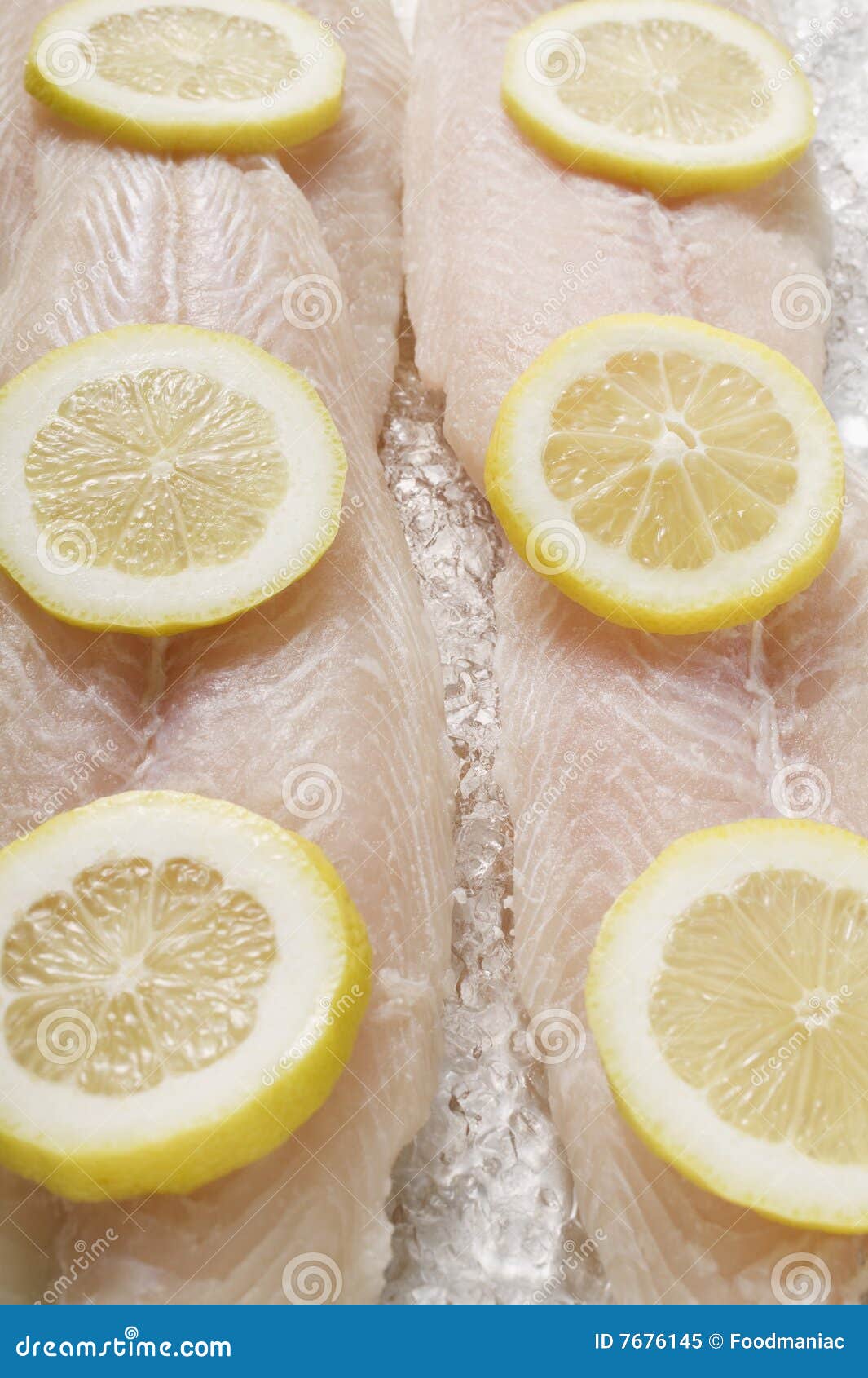 Fish fillets and lemon stock image. Image of 980590, fruit - 7676145