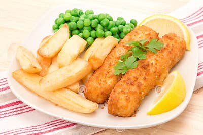 Fish finger dinner stock image. Image of ready, background - 26189523