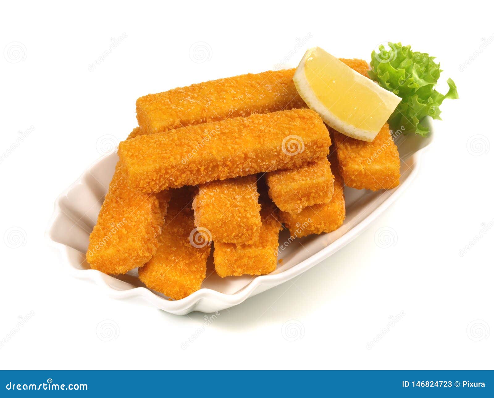 Fish Fingers Plate stock image. Image of breaded, cuisine - 146824723