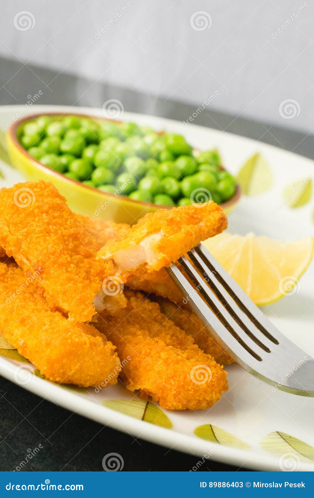 Fish fingers stock image. Image of dinner, breadcrumbs - 89886403