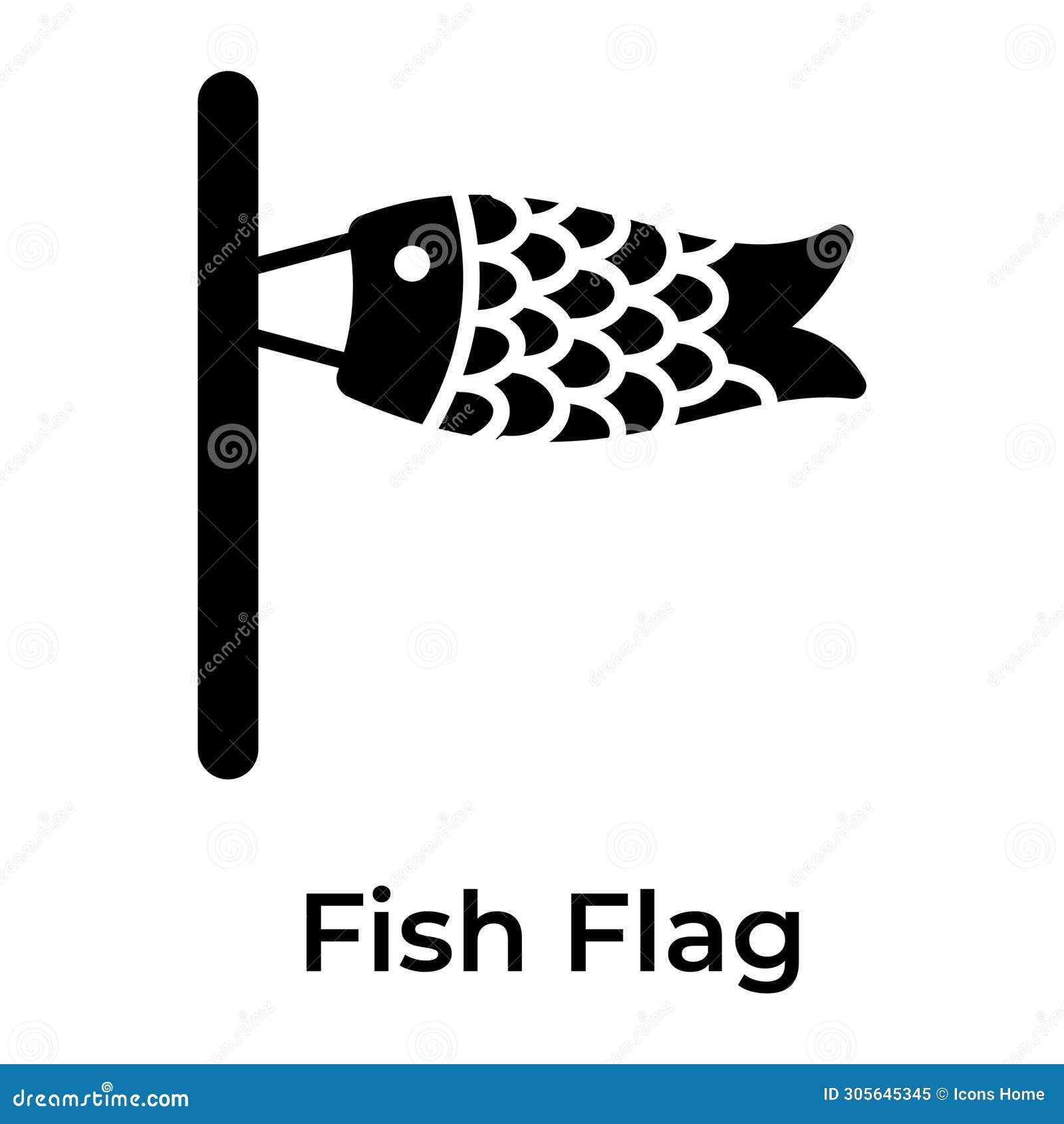 Fish Flag Vector Design in Modern and Trendy Style Stock Illustration ...