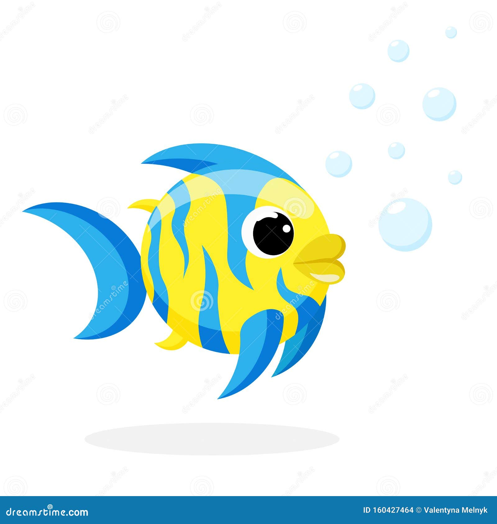 Fish flat vector stock vector. Illustration of isolated - 160427464