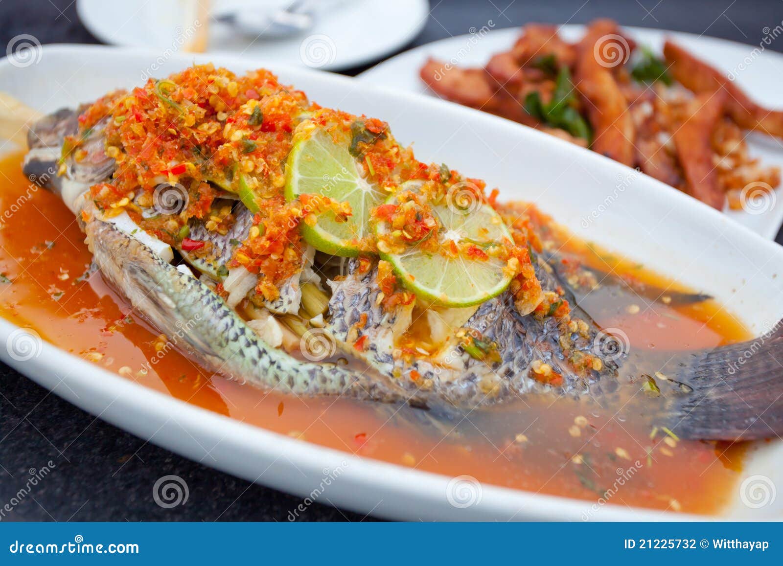 Fish food stock photo. Image of plate, fish, seafood - 21225732