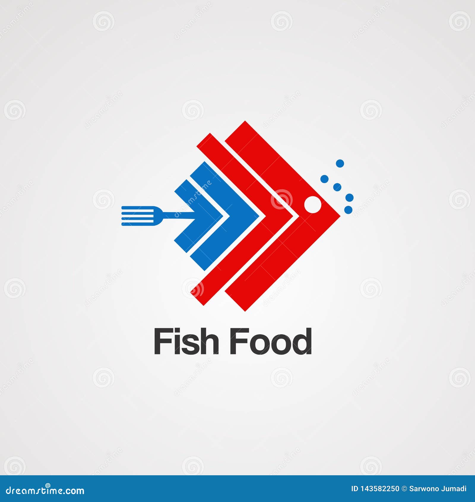 Fish Food with Graphics Concept Logo Vector, Icon,element, and Template ...