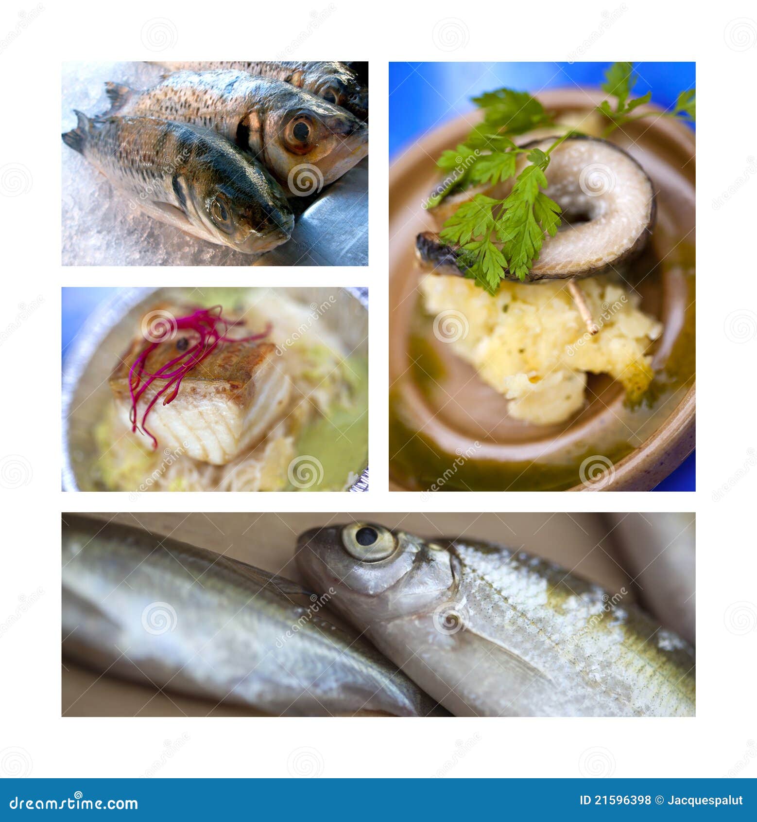 Fish and Food in a Restaurant Stock Photo - Image of food, plate: 21596398