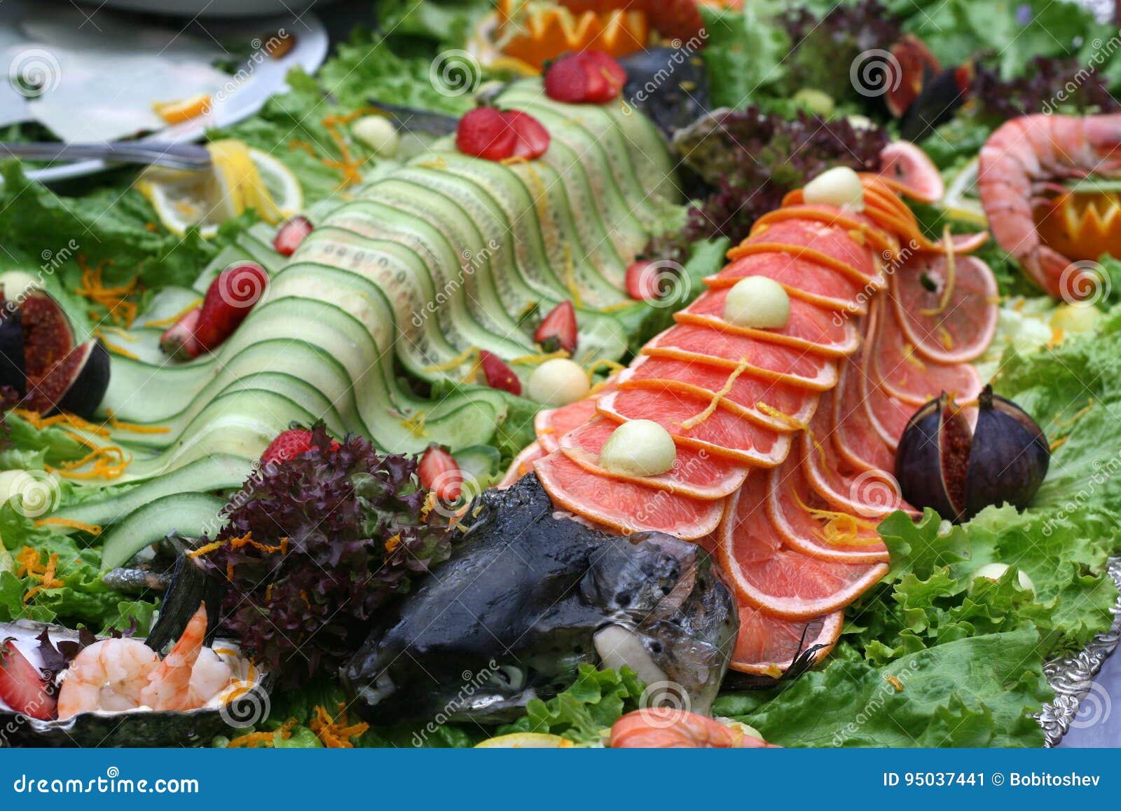 Fish food on table stock image. Image of food, dining - 95037441