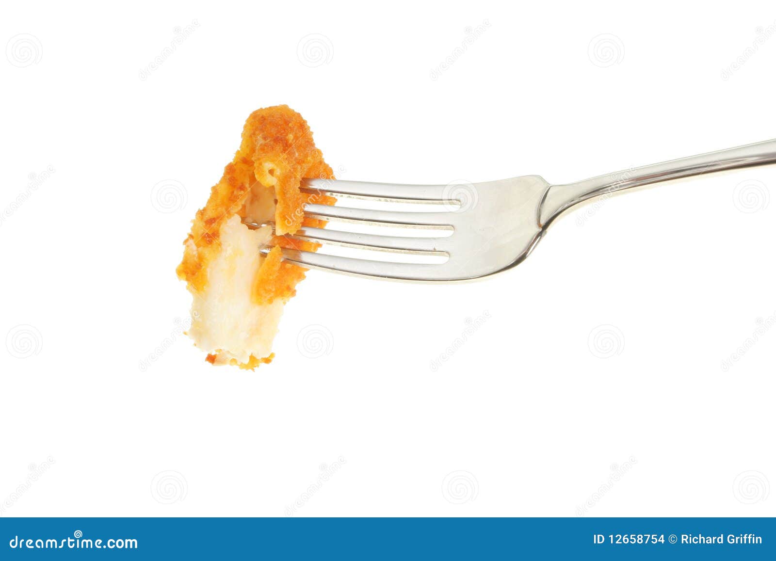 Fish on fork stock photo. Image of protein, snack, steel - 12658754
