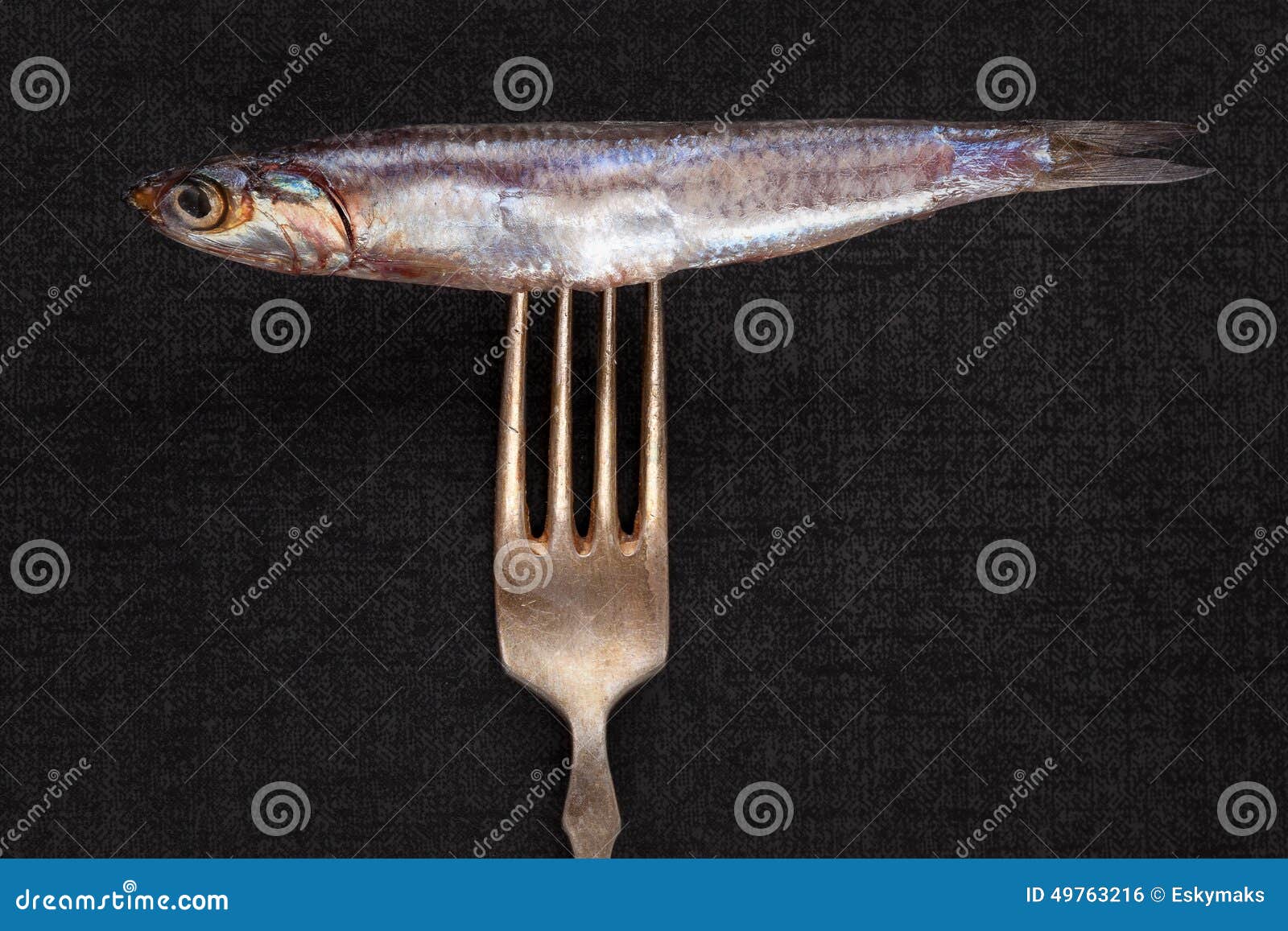 Fish on Fork, Luxurious Seafood Background. Stock Photo - Image of ...