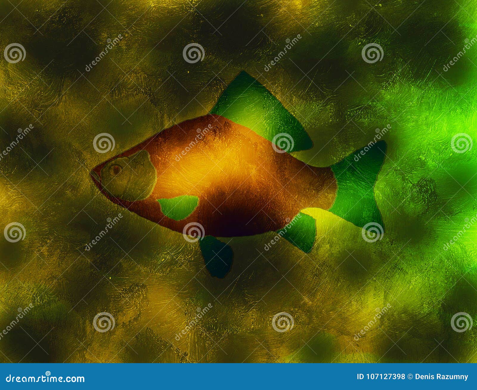 Fish in the form of old stock illustration. Illustration of wildlife ...