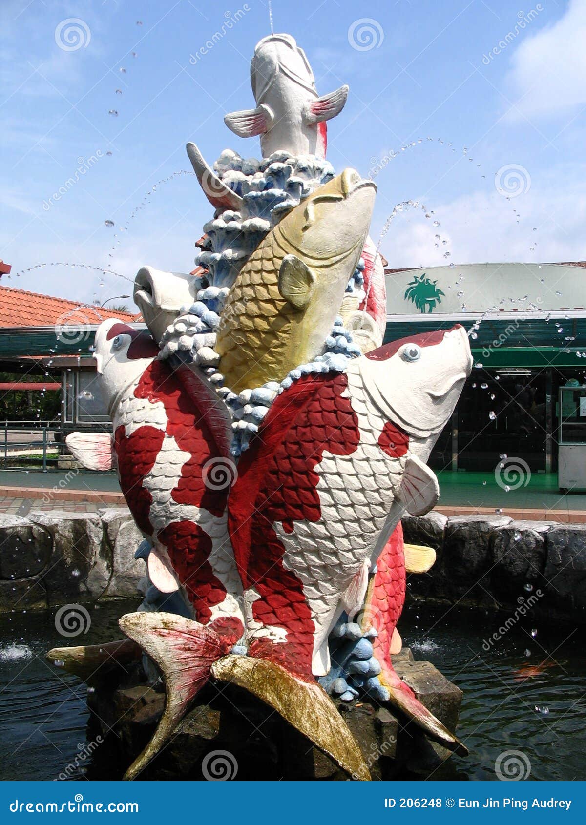 Fish Fountain stock photo. Image of fountain, water, scales - 206248