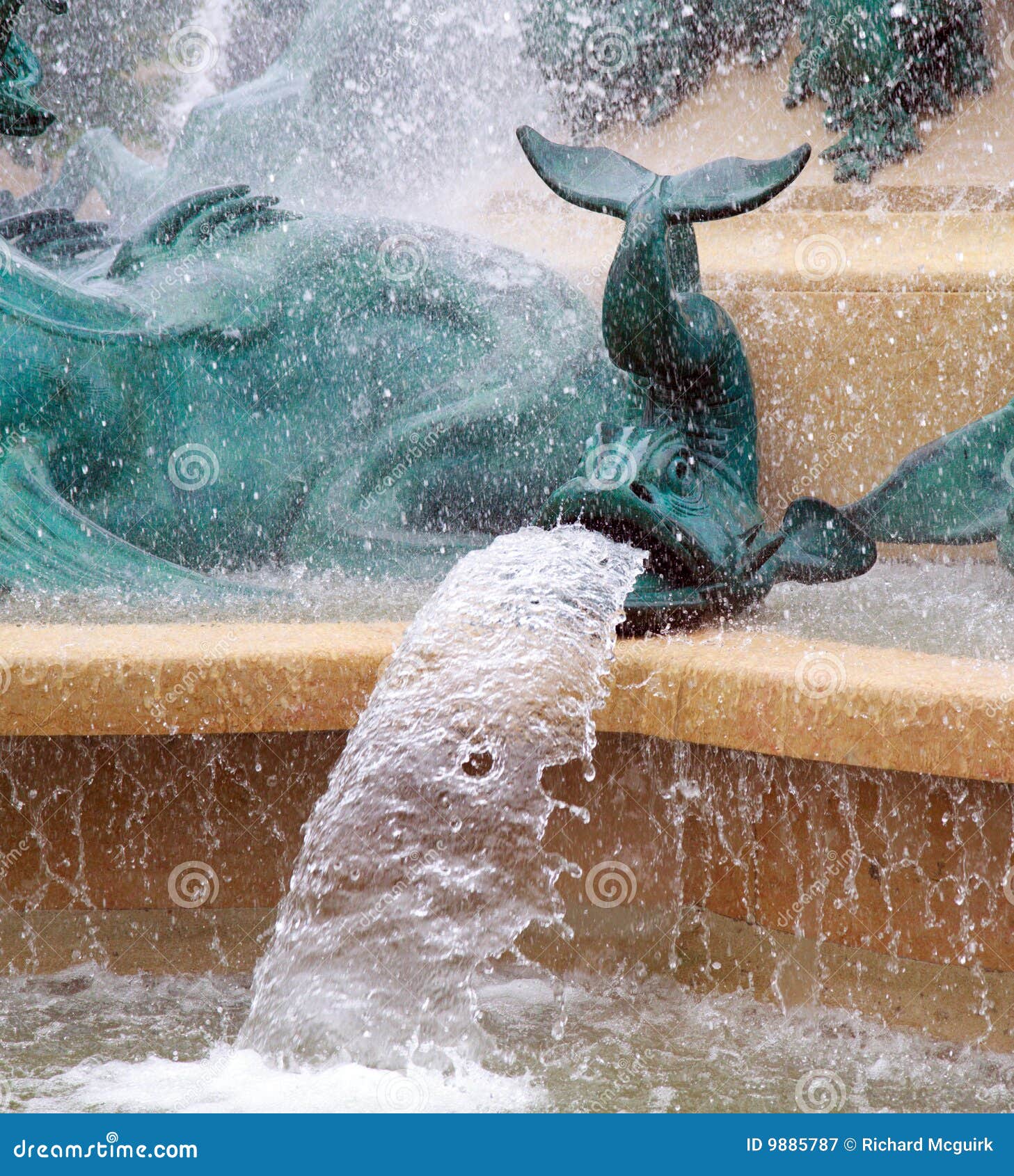 Fish Fountain stock image. Image of spray, details, fish - 9885787