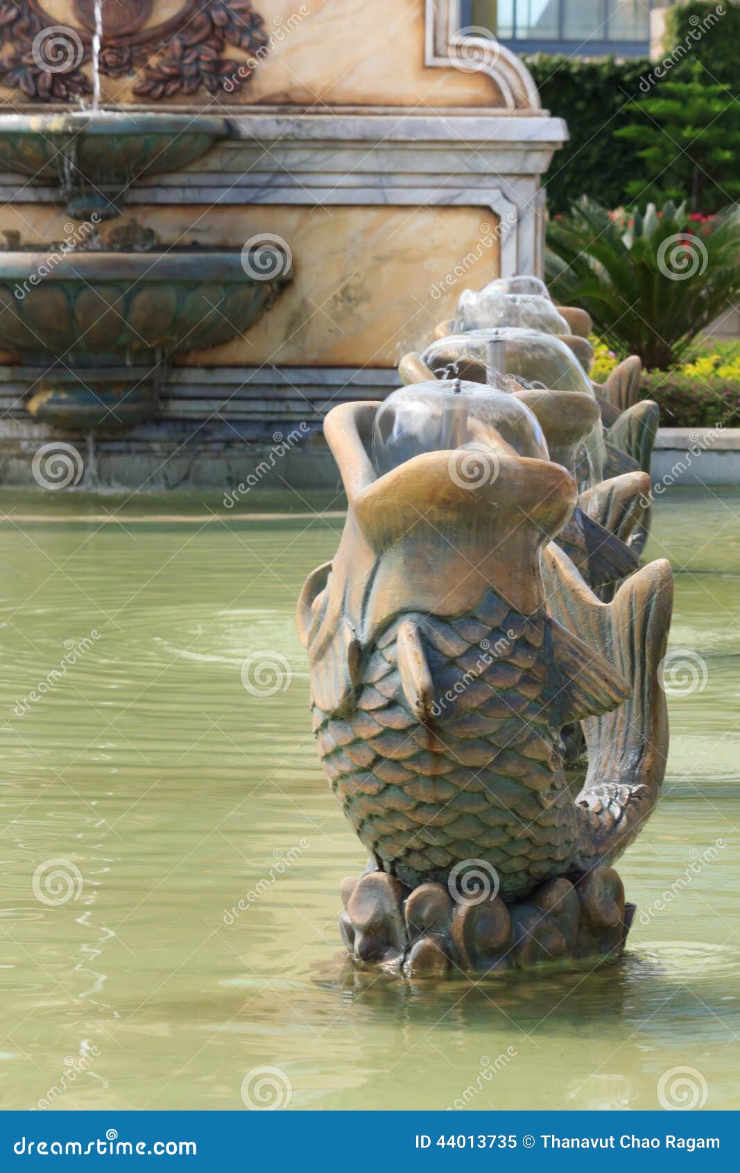Fish fountain model stock image. Image of detail, tourism - 44013735
