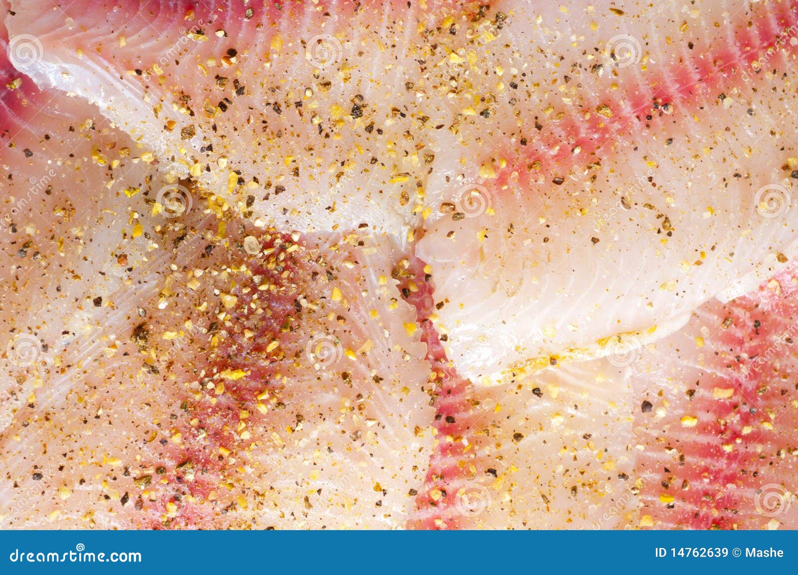 Fresh Raw Fillet White Fish Pangasius With Spices And Lemon On Dark ...