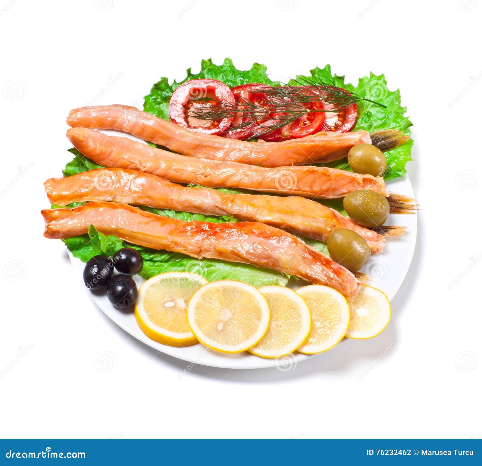 Fish with fresh vegetable stock photo. Image of gourmet - 76232462