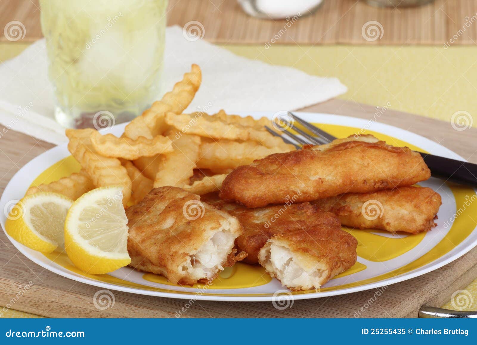 Fish and Fries stock image. Image of food, sliced, seafood - 25255435