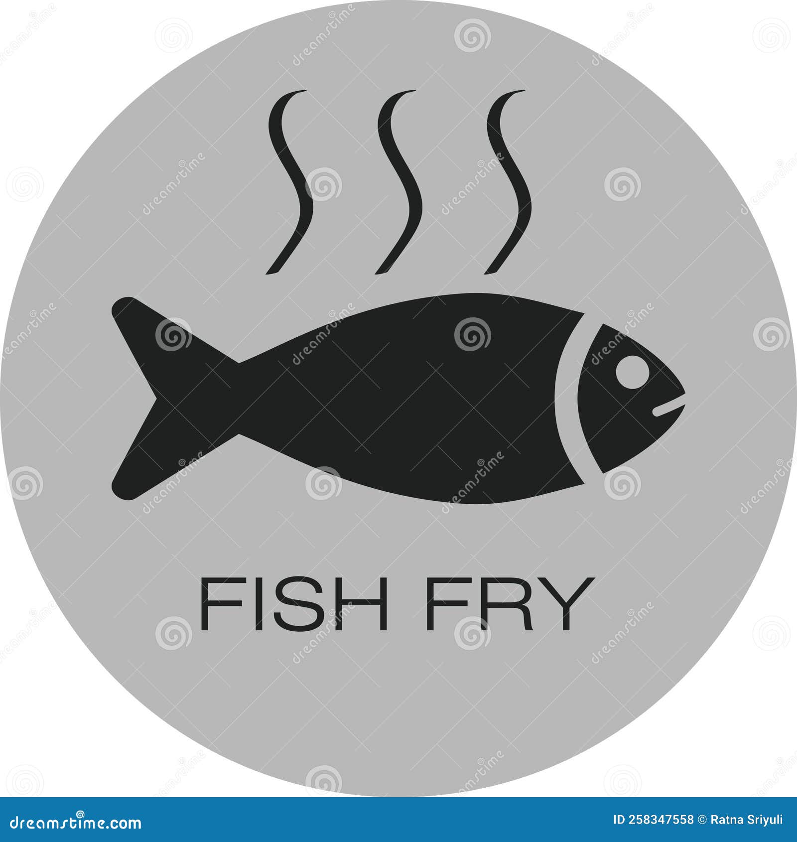 Fish Fry Vector Icon Logo Design Flat Isolated Illustration Stock ...