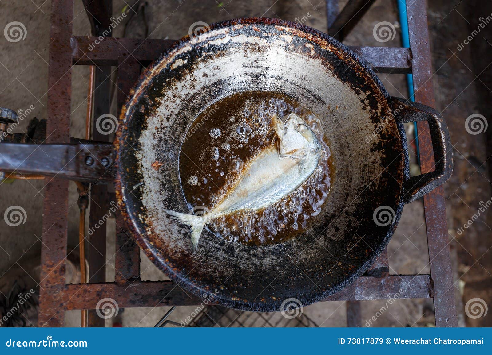 Fish frying stock image. Image of asia, cooking, food - 73017879